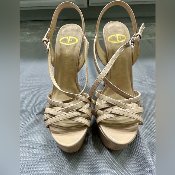 Camille Flawless | Shoes | Camille Flawless Nude Patent Leather Crystal ...